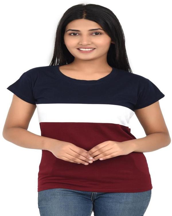 TUSI Solid WomenRound Neck T Shirt - JioMart
