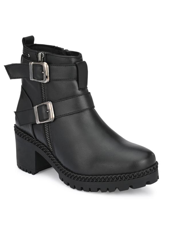 Delize Womens Black Boots - JioMart