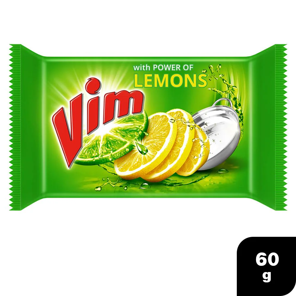 Buy Vim Lemon Dishwash Bar 60 g online from Satnam Store